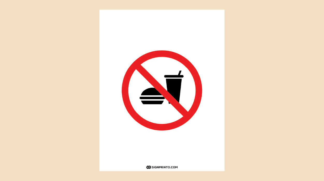 No Food Or Drink Sign [ FREE PDF ]