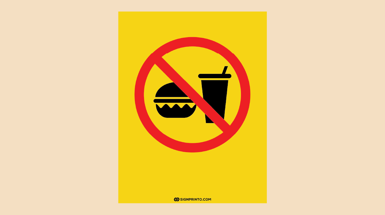 No Food Sign Collection - Download Free Printable PDF