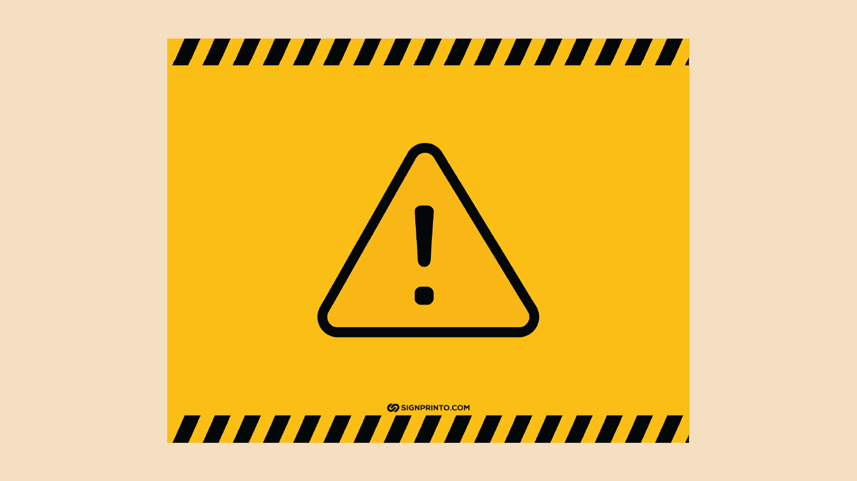 Caution Attention Sign [Print Ready pdf ]