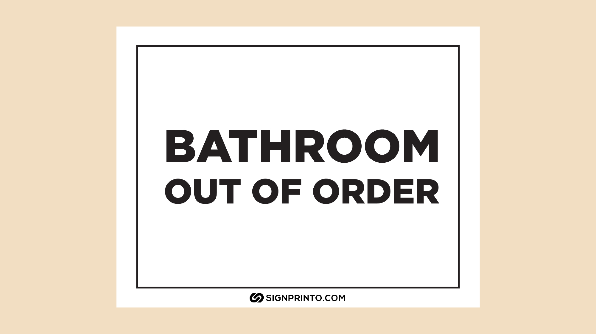 Bathroom Out of Order Sign -Download Free Printable PDF