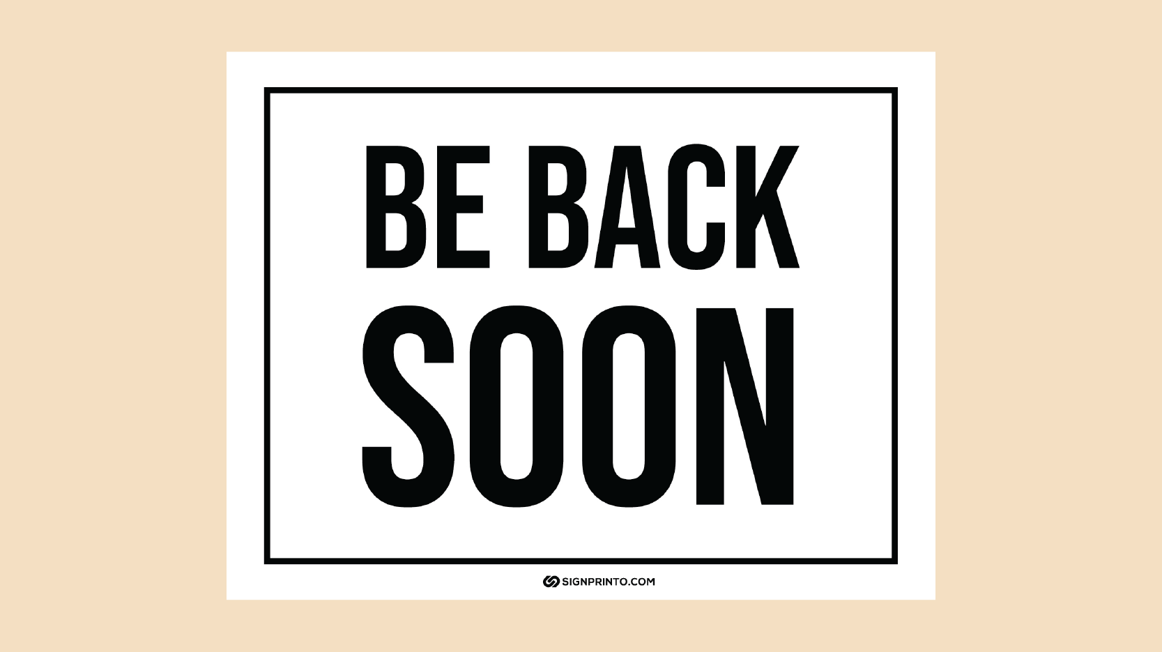 Be Back Soon Signs -Download Free Printable PDF