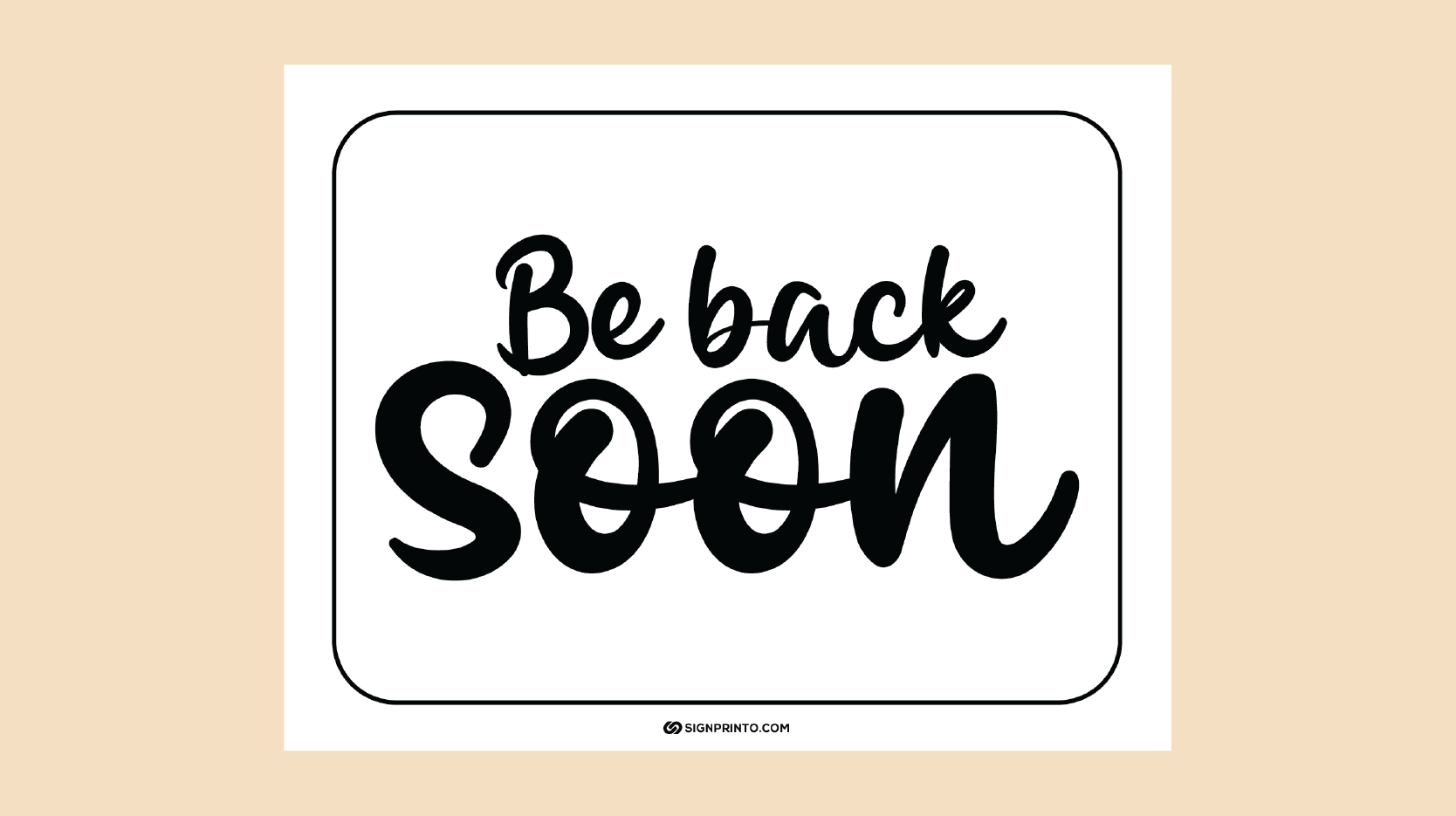 Be Back Soon Sign [Printable PDF]