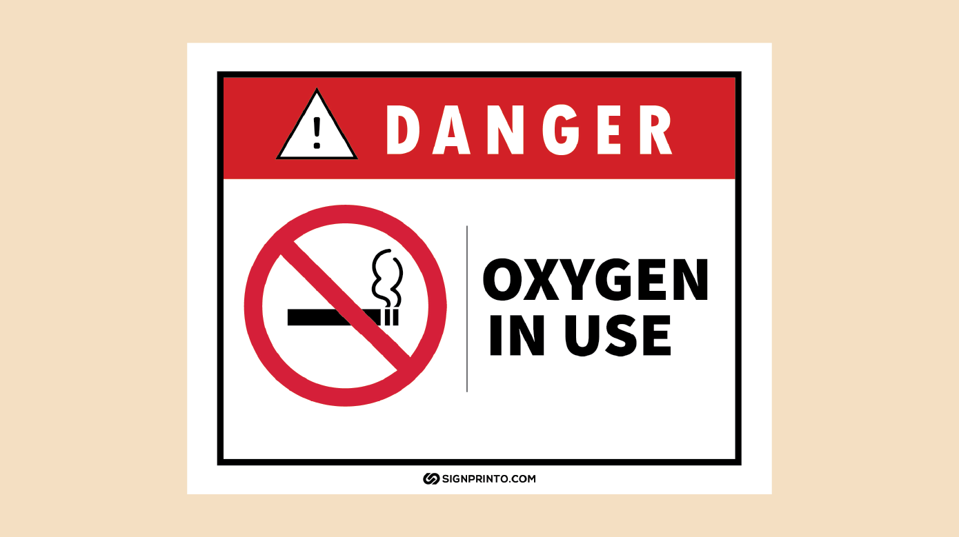 Oxygen In Use Sign -Download Free Printable PDF