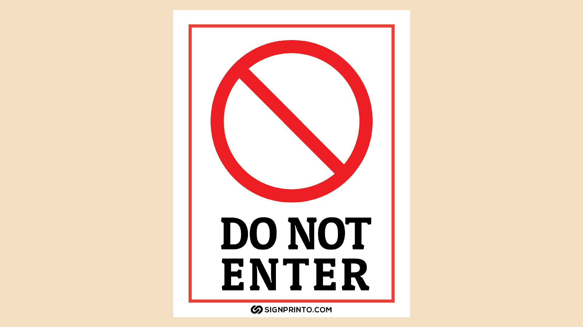 Do Not Enter Sign- Download Free Printable PDF