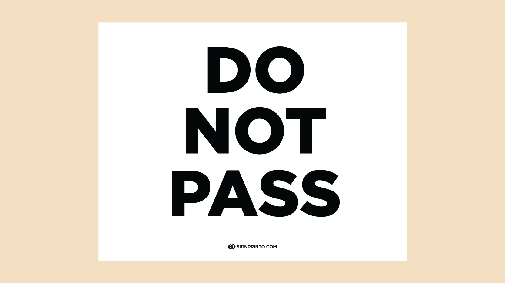 Do Not Pass Sign-Download Free Printable PDF