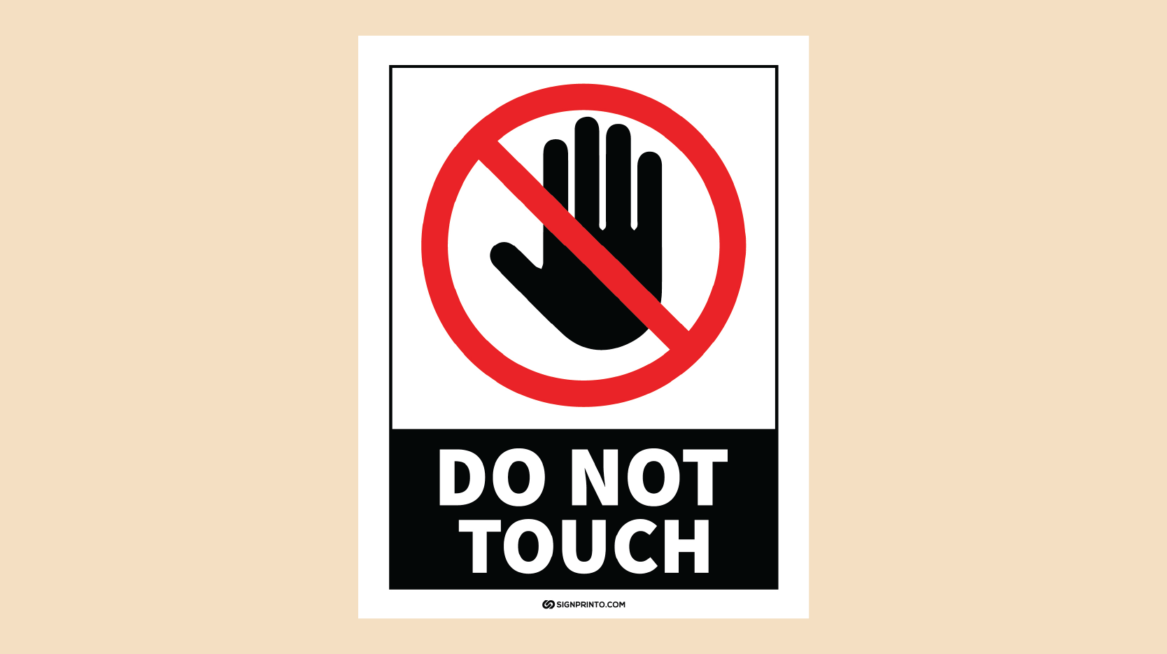Do Not Touch Sign [Printable PDF Free]