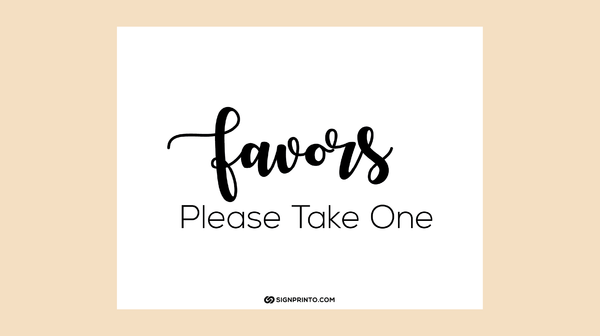 Please Take One Sign Printable PDF