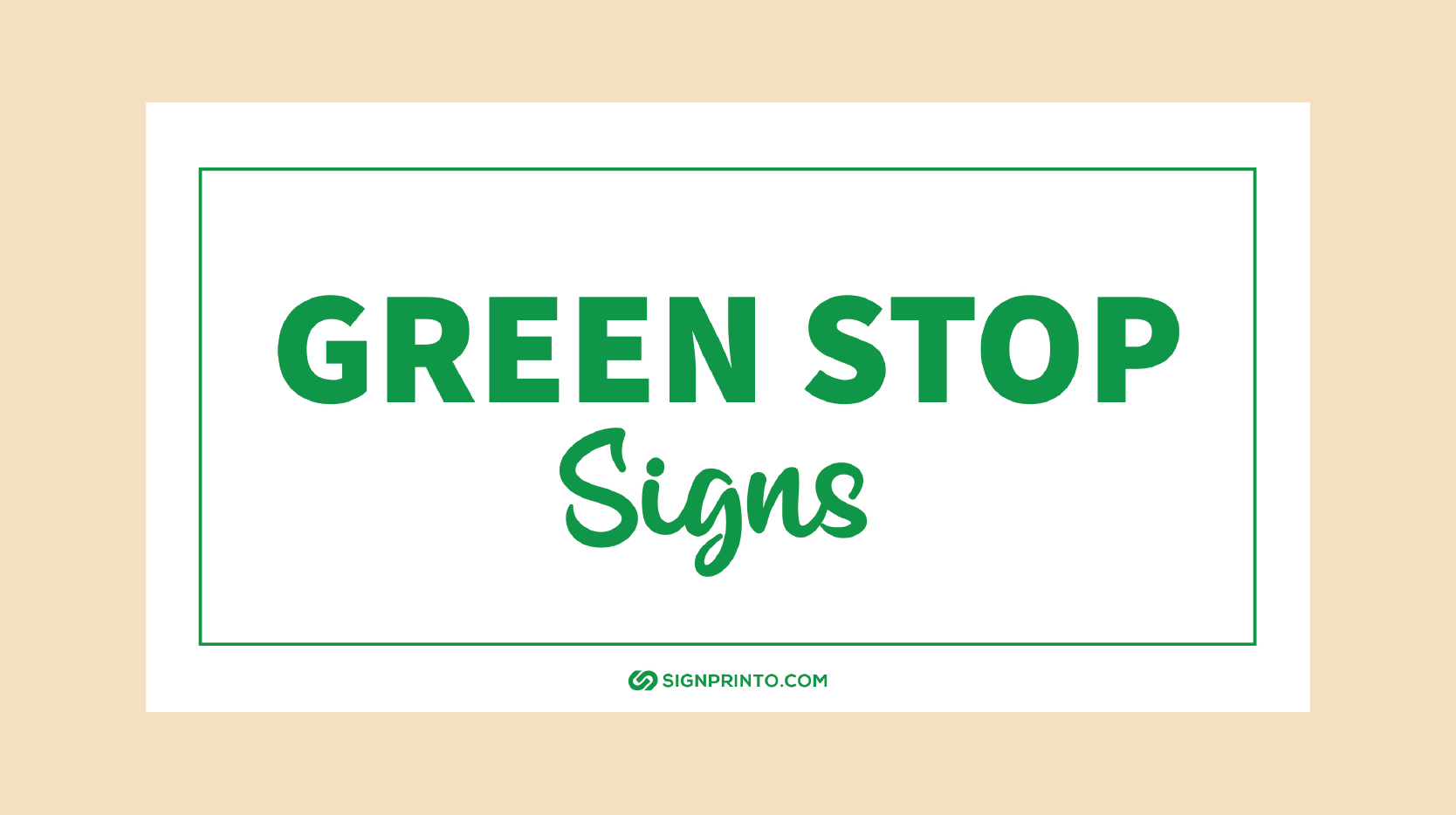 Green Stop Sign Hand Symbol -FREE printable PDF