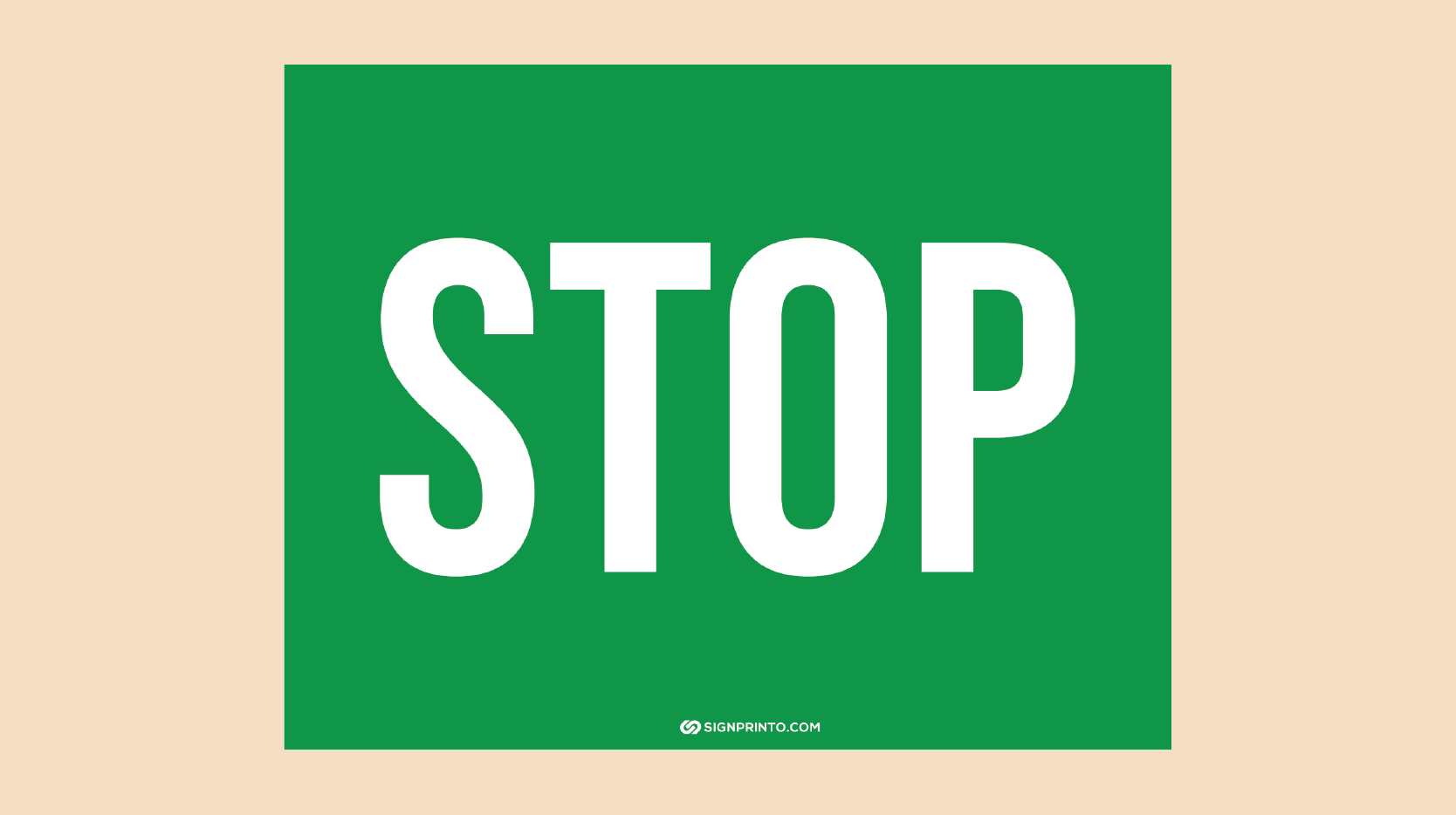 Green Stop Sign Hand Symbol -FREE printable PDF