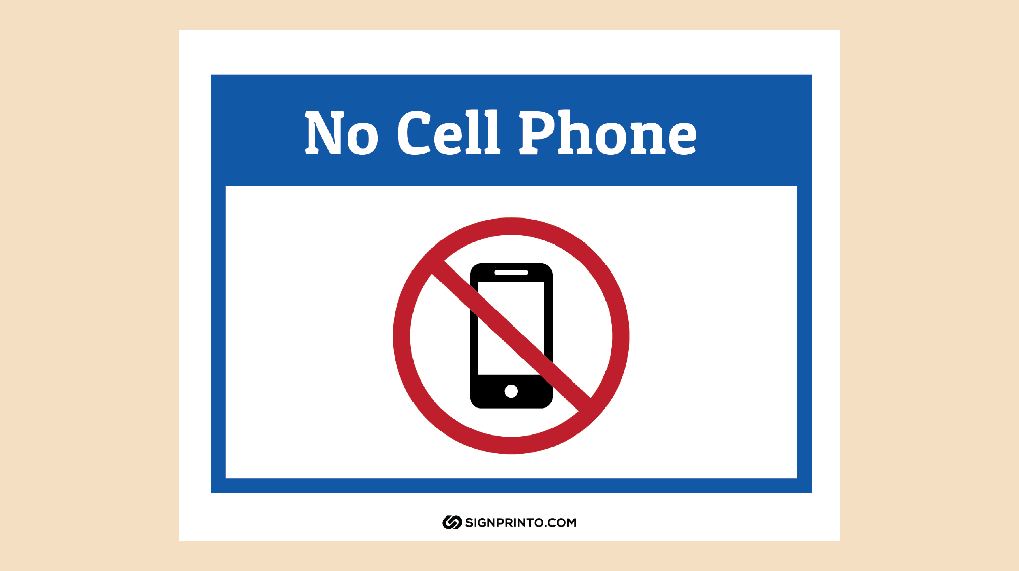 Printable No Cell Phone Sign - Free Download