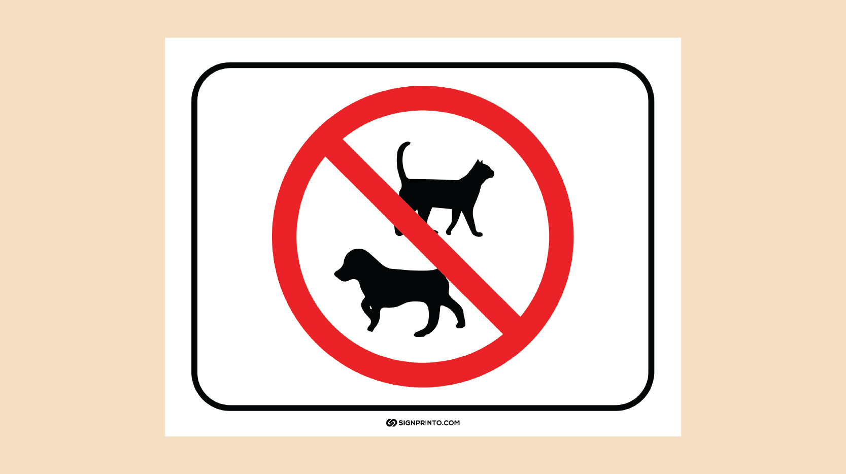 No Pets Allowed Sign Free Printable PDF: Keep Spaces Pet Free