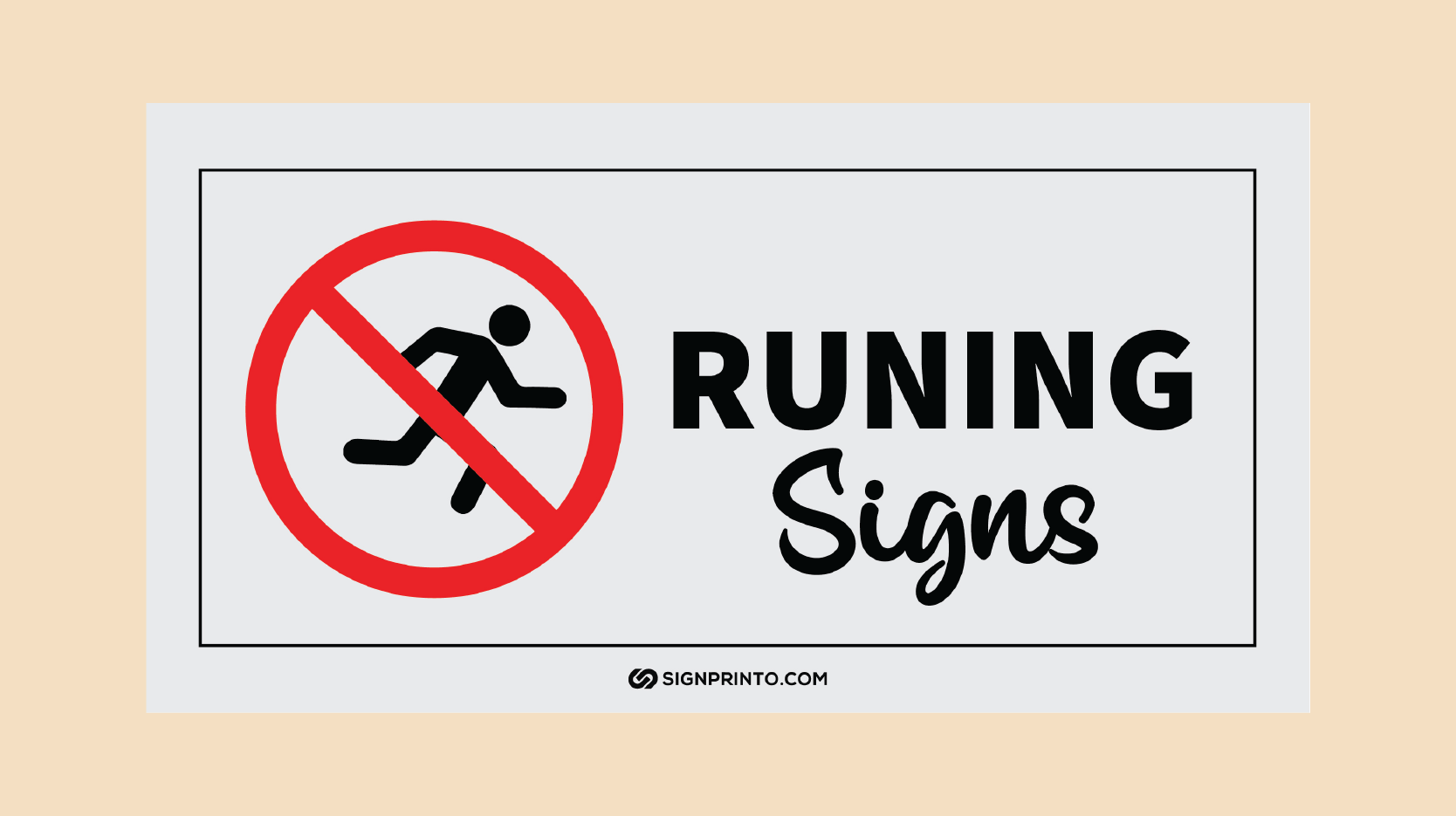 Safety First: No Running Sign Download – Free Printable PDF
