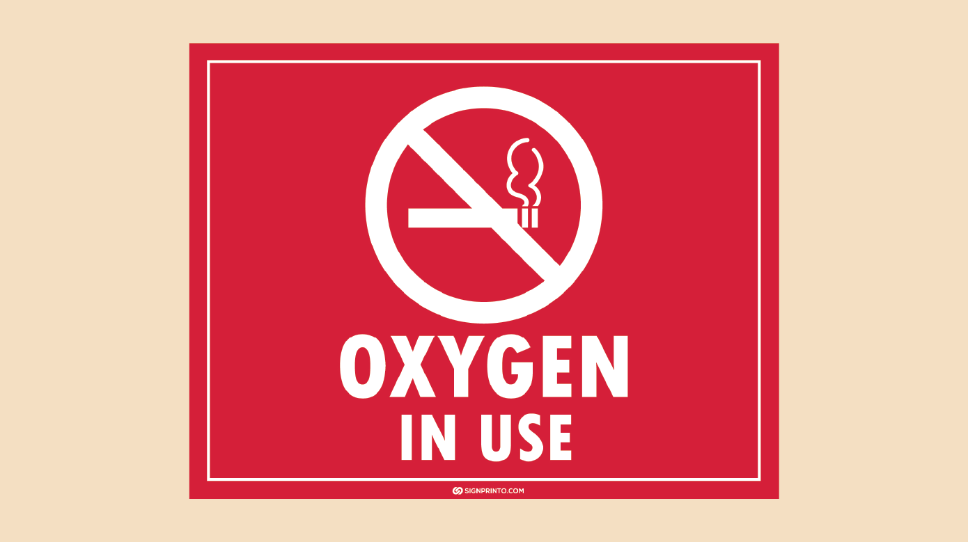 Oxygen In use Sign Printable PDF FREE