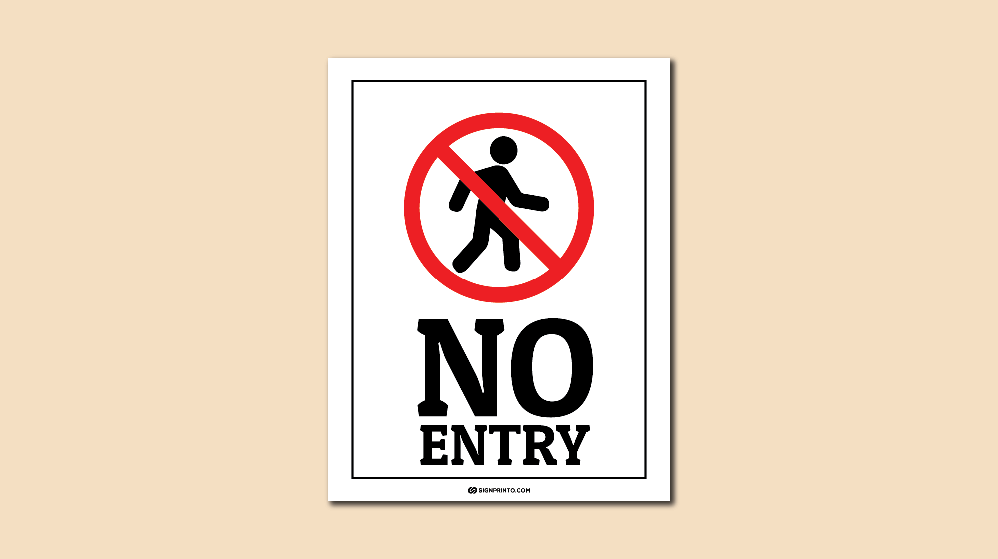 No Entry Sign - Printable PDF