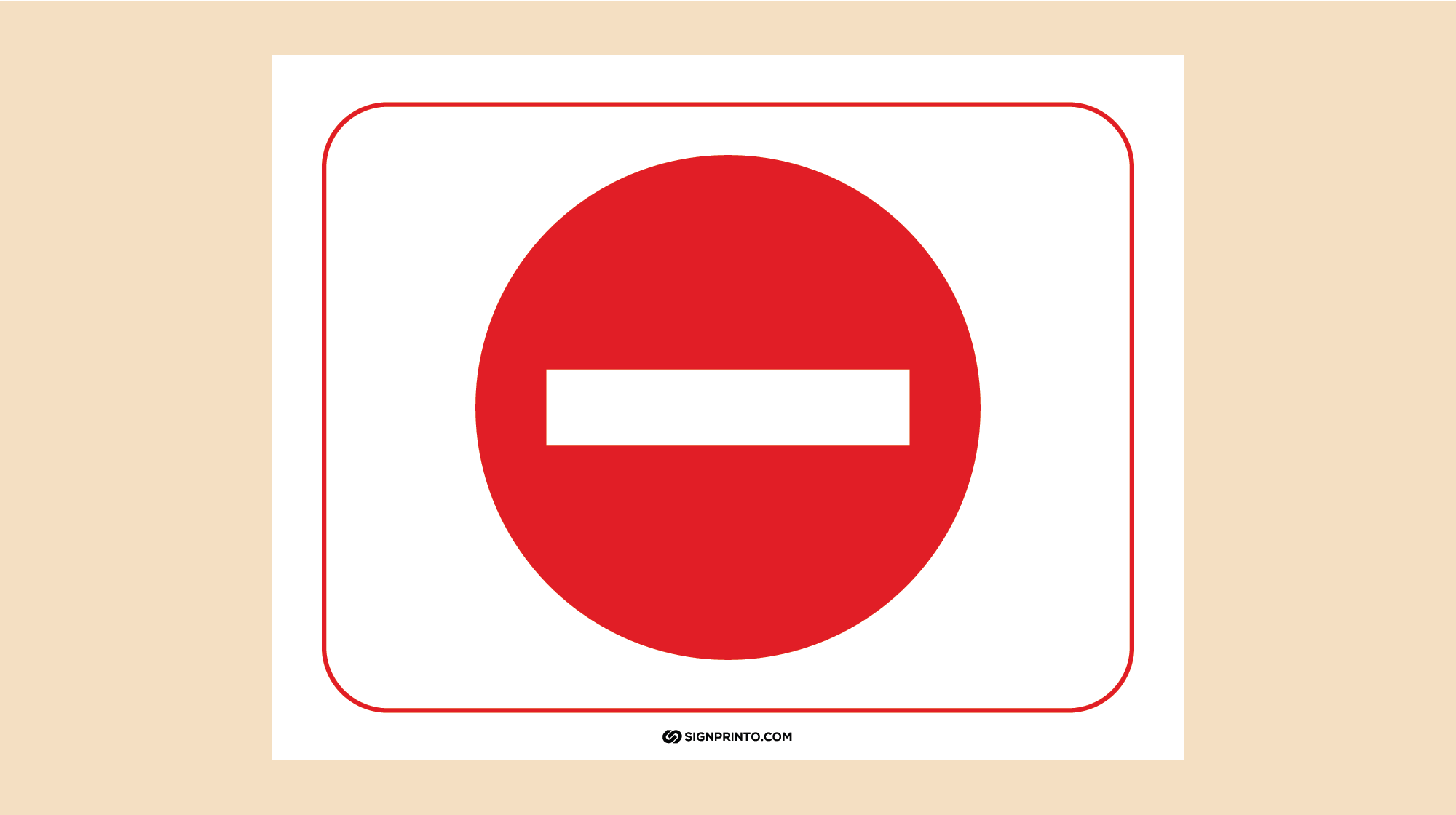 No Entry Sign - Printable PDF