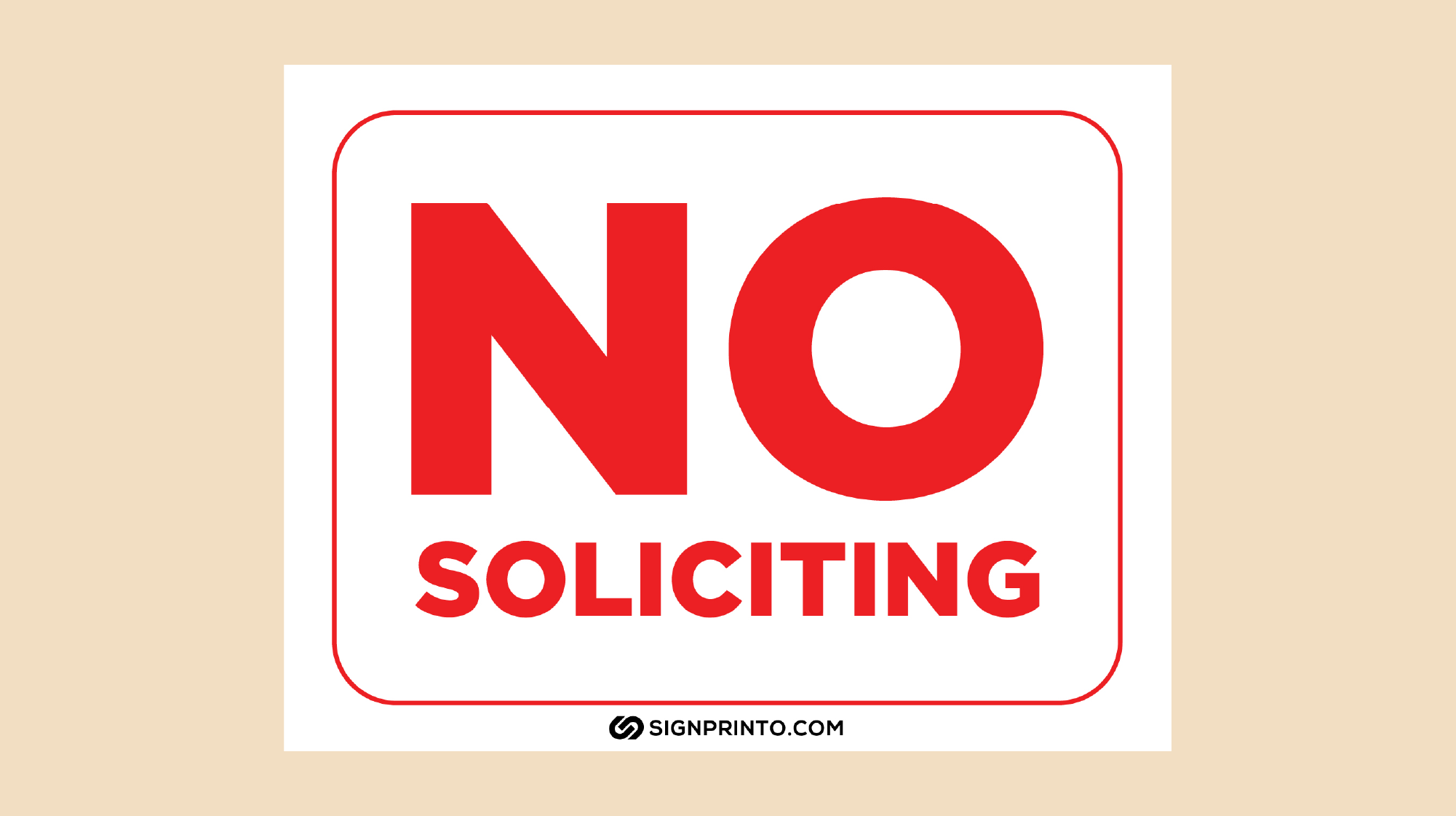 No Soliciting Sign Free Printable PDF