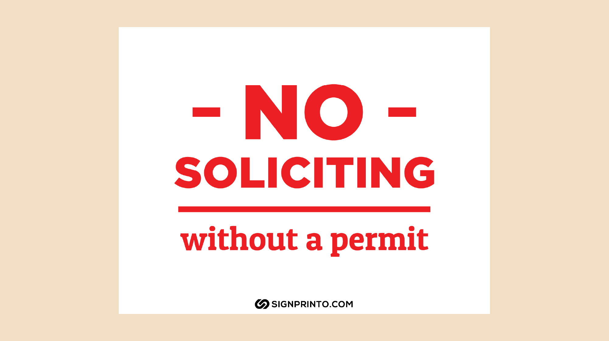 No Soliciting Sign Free Printable PDF