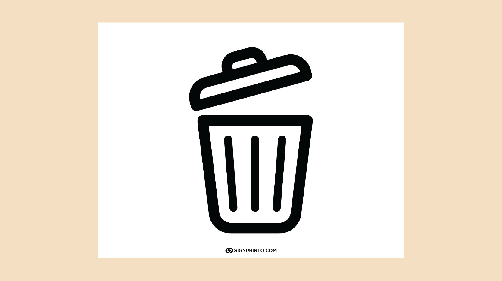 Trash Sign Printable PDF