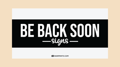 Be Back Soon Sign [Printable PDF]