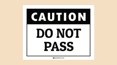 Do Not Pass Sign-Download Free Printable PDF