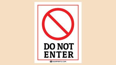 Do Not Enter Sign- Download Free Printable PDF