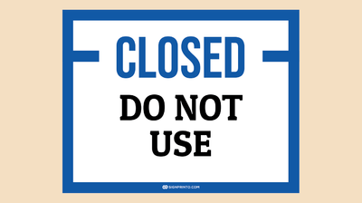 Do Not Use Sign [FREE Printable PDF]