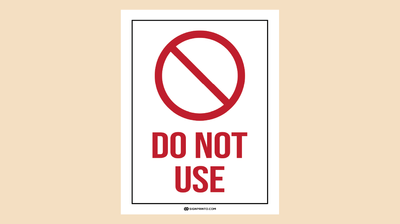 Download Do Not Use Sign Printable PDF