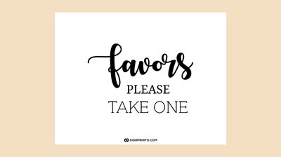 Please Take One Sign Printable PDF