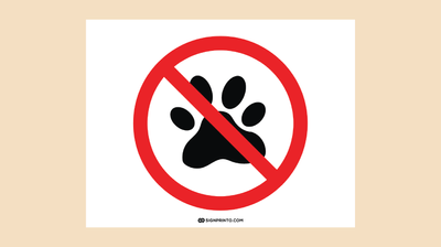 No Pets Allowed Sign Free Printable PDF: Keep Spaces Pet Free