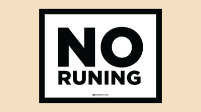 Safety First: No Running Sign Download – Free Printable PDF
