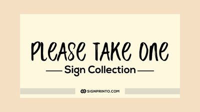 Printable Kindness: Please Take One Sign – Free Download PDF