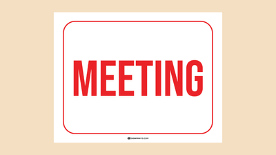 In a Meeting Sign – Download Free Printable PDF