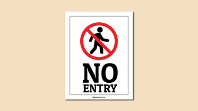 No Entry Sign PDF(Print Ready)