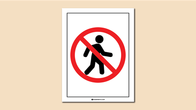 No Entry Sign PDF(Print Ready)