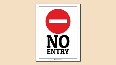 No Entry Sign - Printable PDF