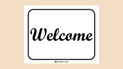 Welcome Sign-Download Free Printable PDF Designs