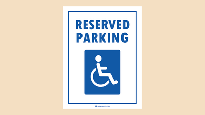 Download Handicap Parking Sign [ Printable PDF ]