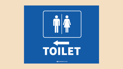 Printable Toilet Sign Download PDF