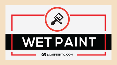 Caution Wet Paint Sign – Black Color [PDF]