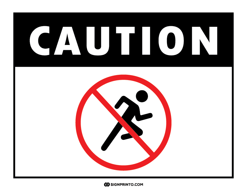 Safety First: No Running Sign Download – Free Printable PDF