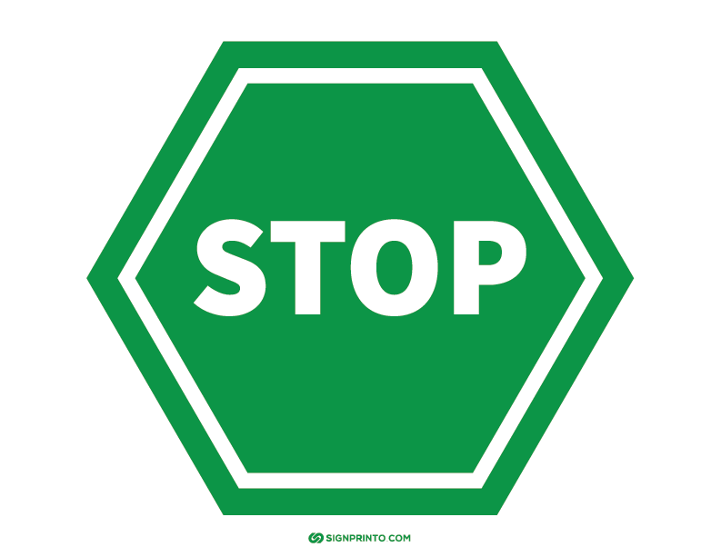 Green Stop Sign -FREE Printable PDF