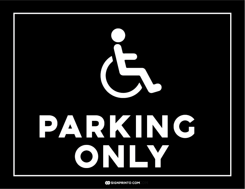 Handicap Parking Sign - Download Free Printable PDF