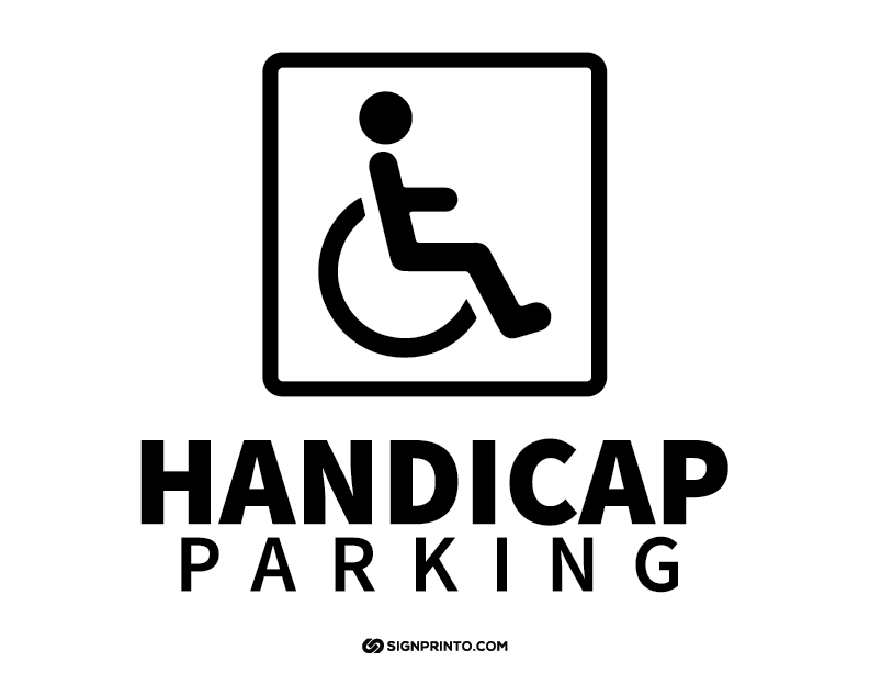 Handicap Parking Sign - Download Free Printable PDF