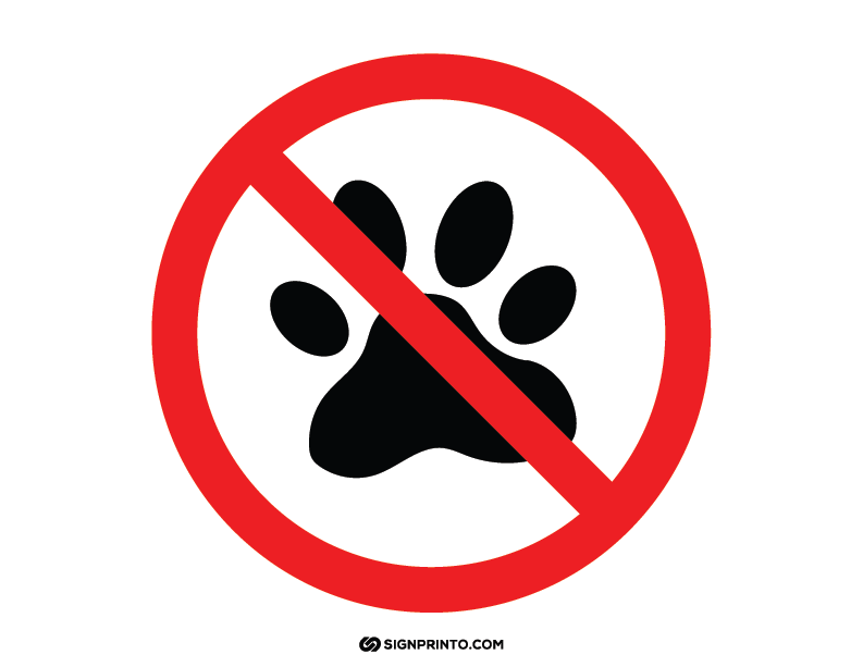 No Pets Allowed Sign Free Printable PDF: Keep Spaces Pet Free