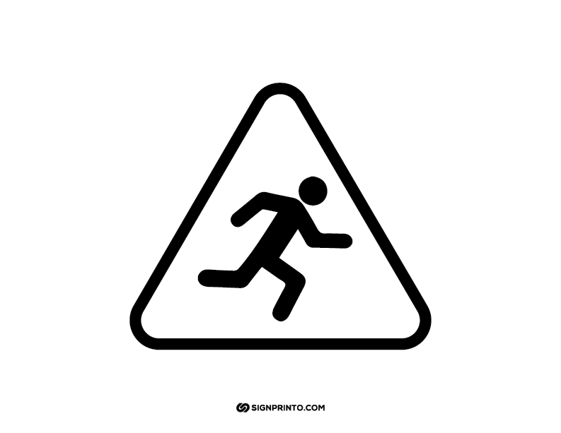 Download No Running Sign Printable PDF