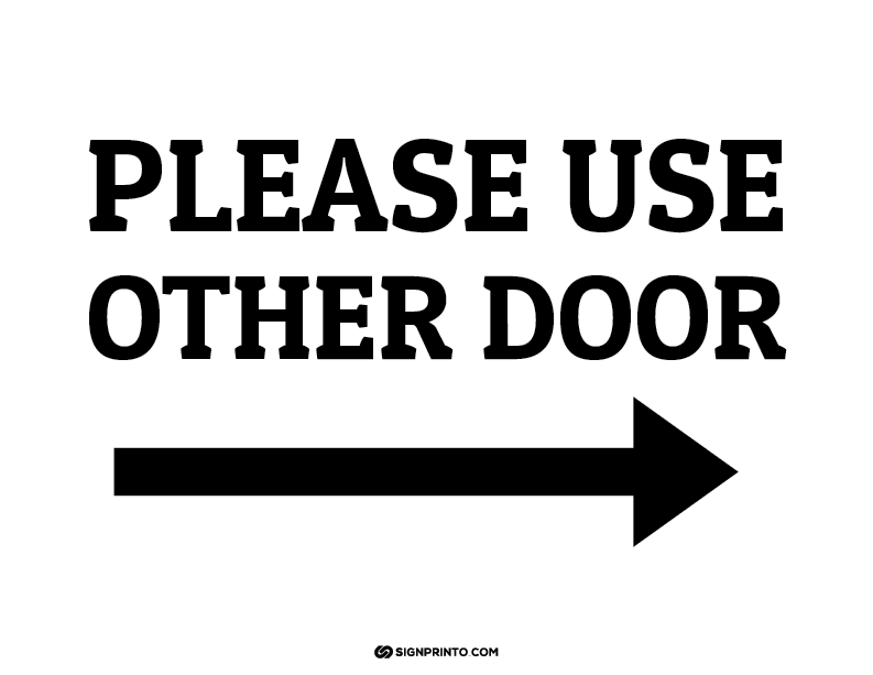 Please Use Other Door Sign Printable PDF FREE