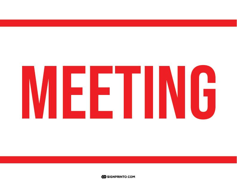In a Meeting Sign – Download Free Printable PDF