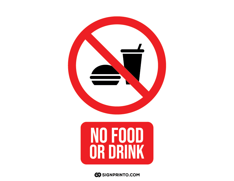 No Food Sign Collection - Download Free Printable PDF