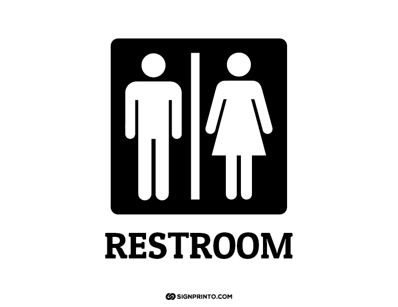 Restroom Sign Free Printable PDF