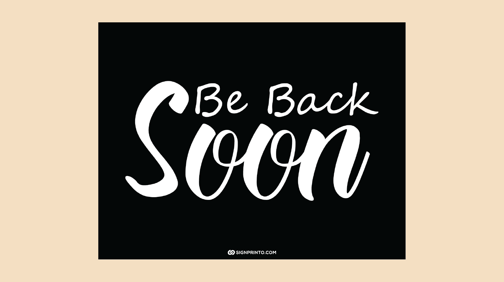 Be Back Soon Sign [Printable PDF]